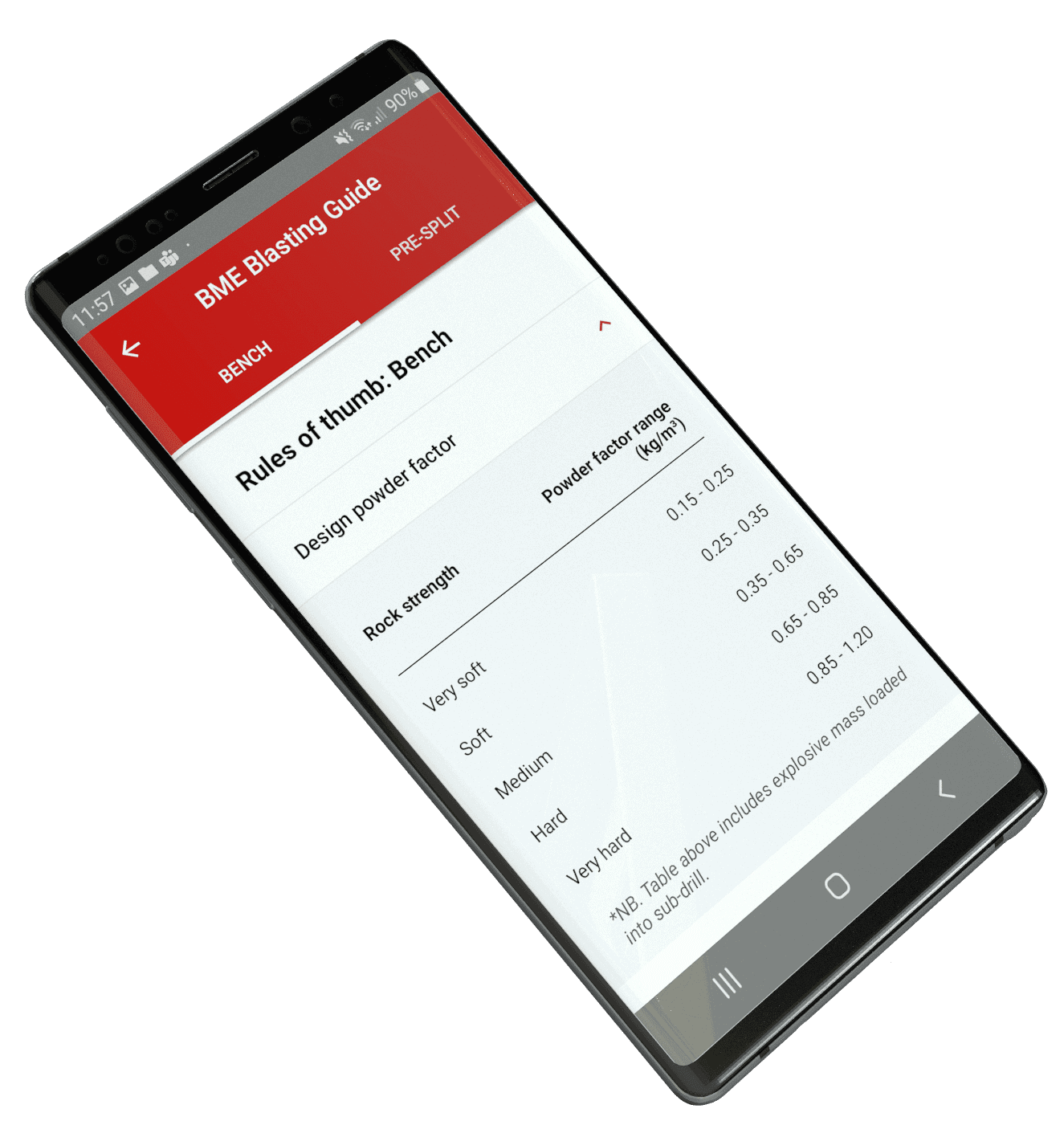 Blasting Guide App TDS | BME